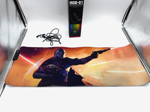 Star Wars Mandalorian Yoda RGB Soft Gaming Mouse Pad Large 31"x12 ...