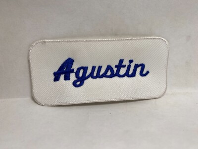 AGUSTIN USED EMBROIDERED VINTAGE SEW ON NAME PATCH TAGS ASSORTED COLORS ...