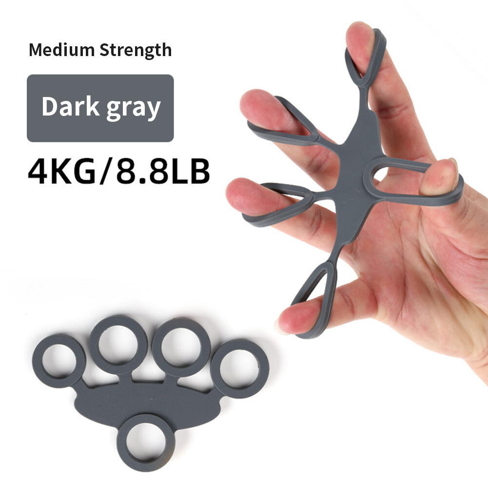 LF# 5 Finger Hand Grip Band Elastic Silicone for Gym Fitness Training ...