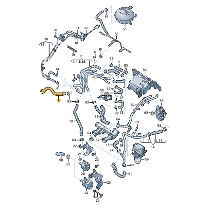 VOLKSWAGEN TIGUAN AD1 Coolant Hose Pipe 5QF122101C NEW GENUINE | eBay