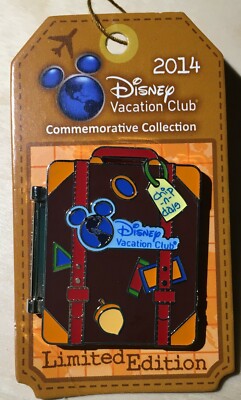 DVC Disney Vacation Club Chip and Dale Suitcase Pin 2014 NEW Mint LE ...
