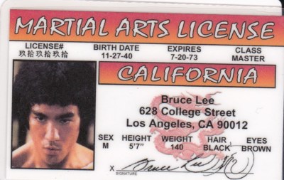 Martial Arts fun Novelty Identification ID Card - Karate - fun fake i.d ...