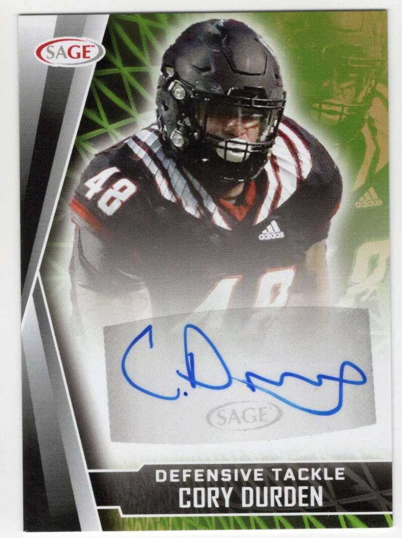 CORY DURDEN RC AUTO 2022 Sage Low Series Autograph Black ROOKIE #A-CD N ...