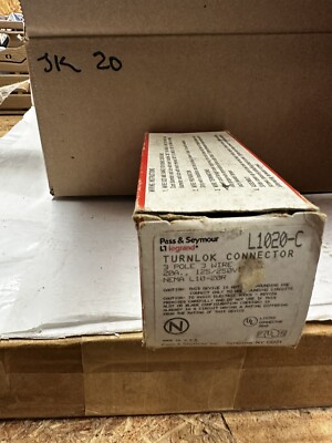 PASS AND SEYMOUR L1020-C Turnlok Connector 3P 3W 20A 125/250V NEMA L10 ...