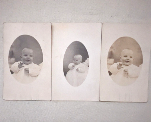 3 Baby Postcard Photos 1910s W. H. Boyd Family Ancestry Genealogy ...