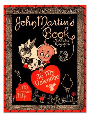 JOHN MARTIN'S Valentine's Day POSTER, Vintage 1920 Book Cover, Premium ...