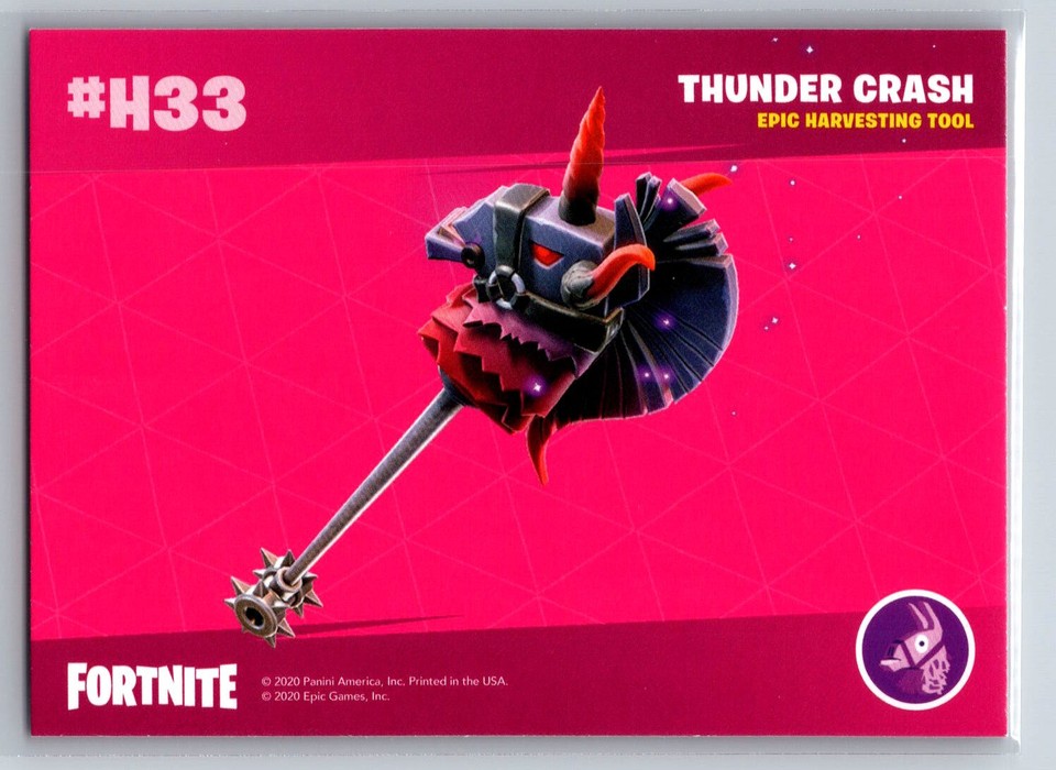 2020 Panini Fortnite Series 2 Swag Smasher / Thunder Crash Epic Tool # ...