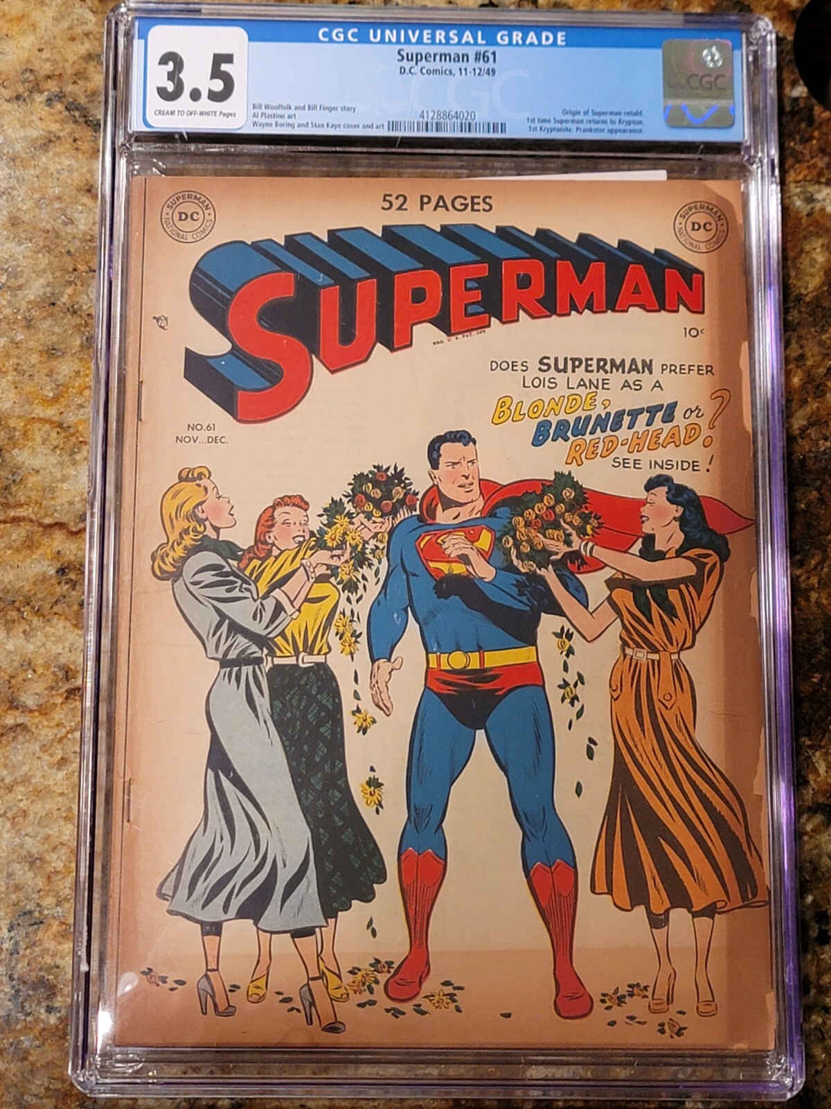 1949 D.C. Comics Superman 61 CGC 3.5. 1st Appearance of Kryptonite | eBay