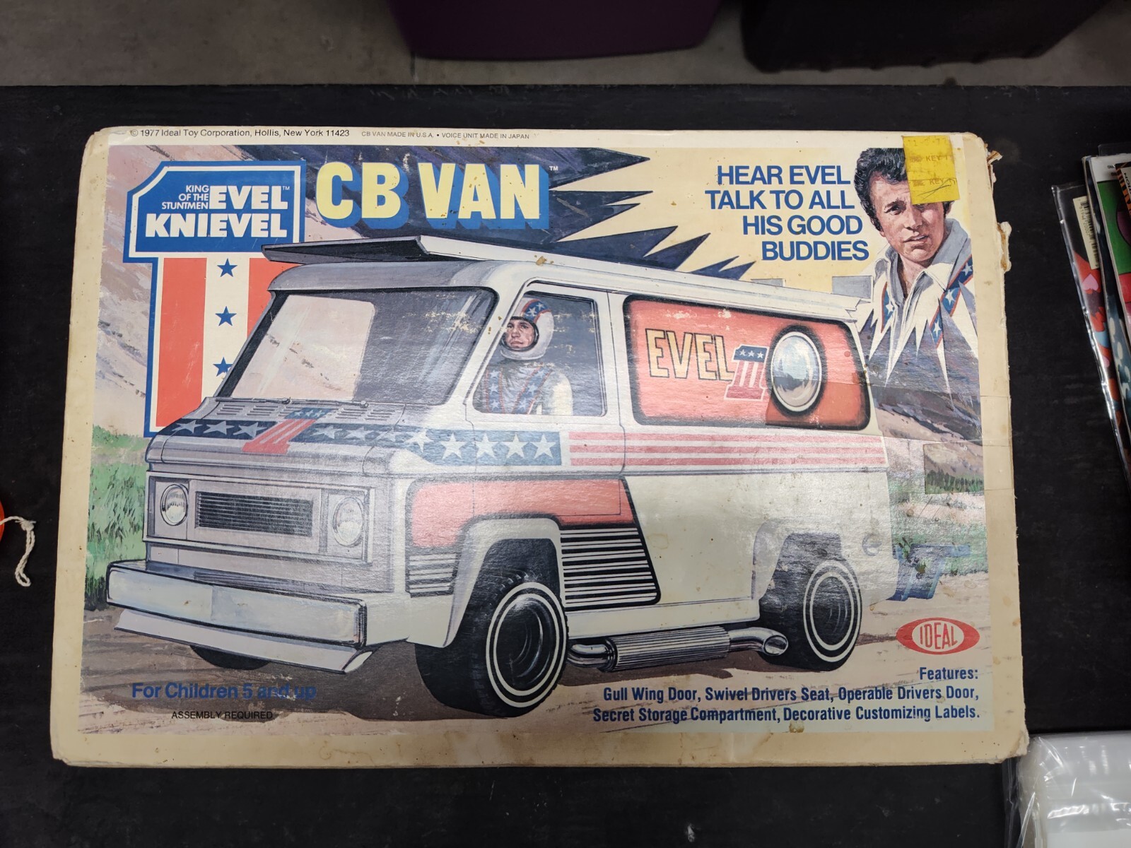 HTF BOX ONLY Rare Ideal Evel Knievel CB Van 1977 - Vintage Original ...