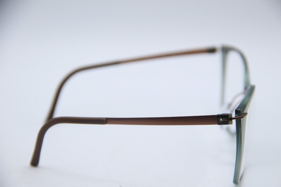 NEW SILHOUETTE SPX 1610 75 5540 GREEN BROWN AUTHENTIC FRAMES EYEGLASSES ...