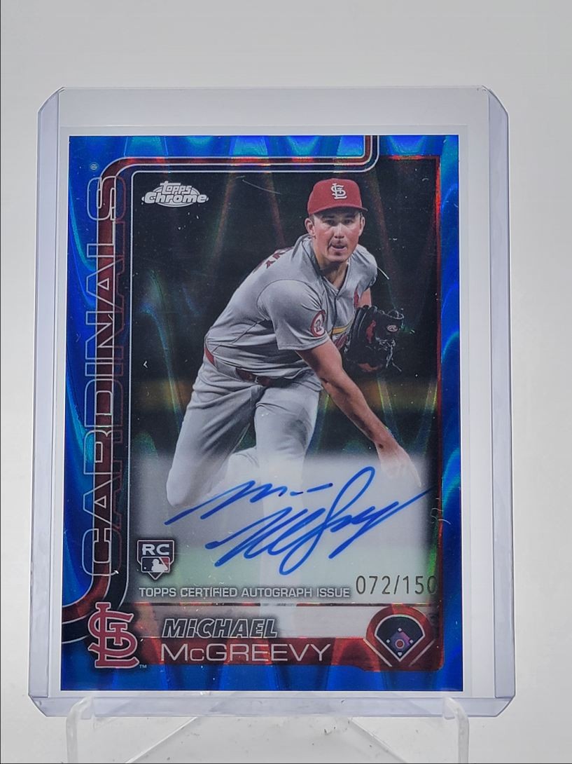 Michael McGreevy 2025 Topps Chrome #RA-MMC Rookie Autographs - Blue ...