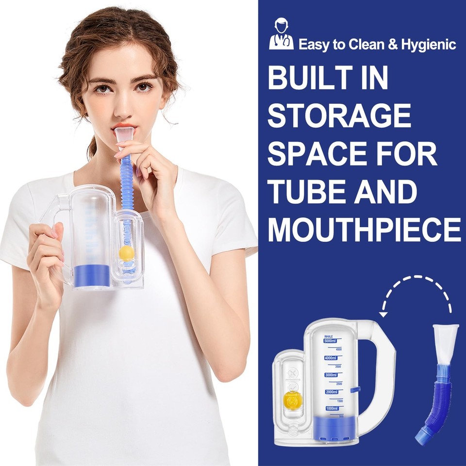 Incentive Spirometer Adult, Breathing Exercise Device for Lungs, Deep ...