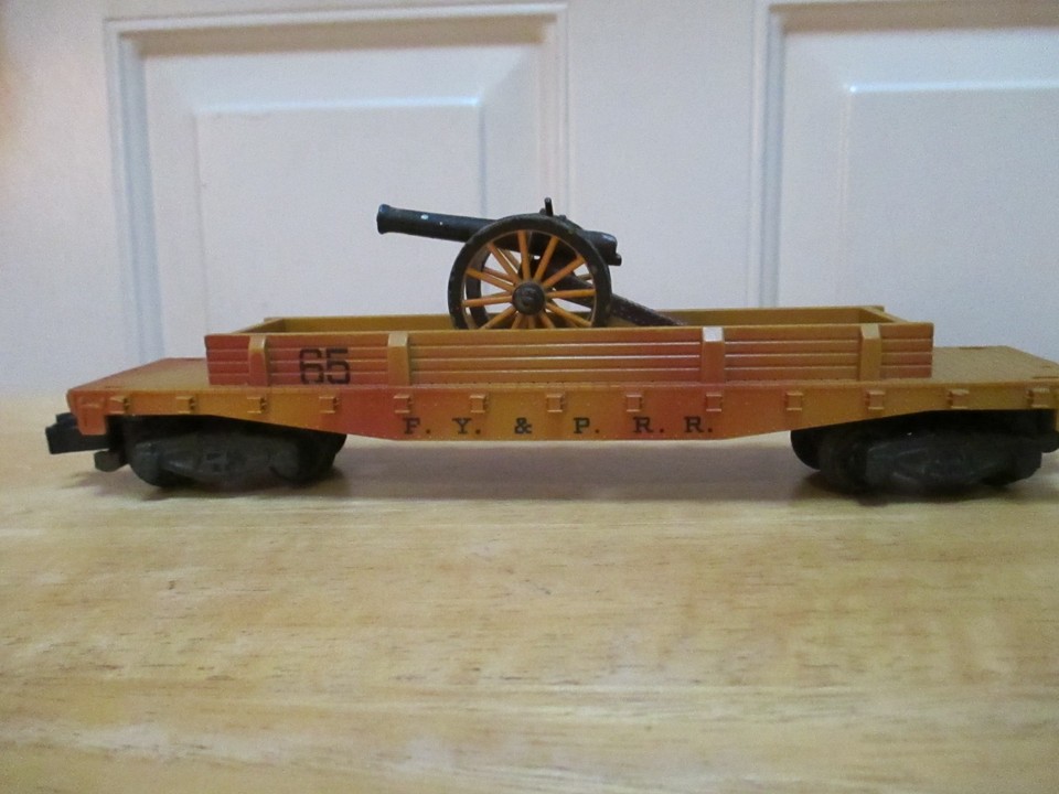 American Flyer 24055 Gold Belt Line Box Car & 24565 FY&PRR Cannon Flat ...