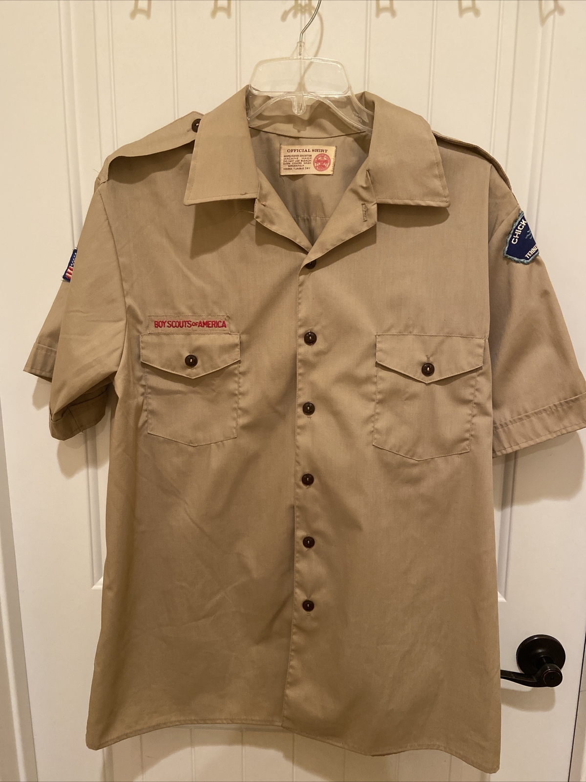 Vintage Boy Scout BSA Tan Uniform Shirt Mens No size in shirt short ...