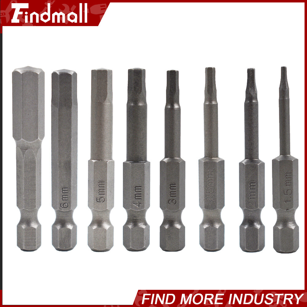 Hex Key Allen Bit Set Quick Change Connect impact driver power drill ...