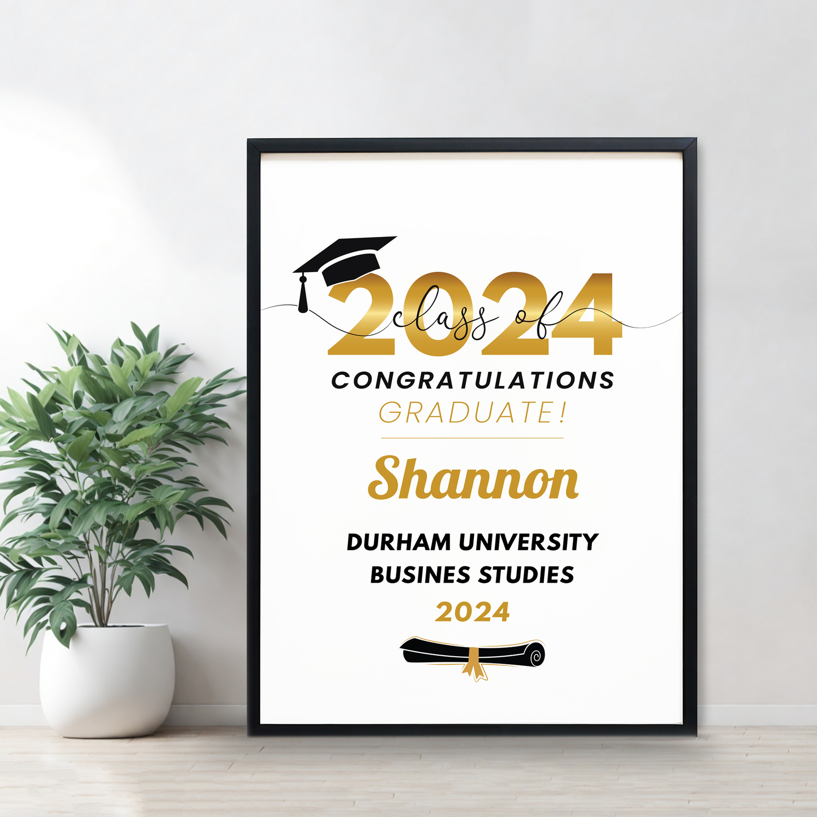 Graduation Gift Graduation A3 Framed Print Personalised Graduation Gift ...