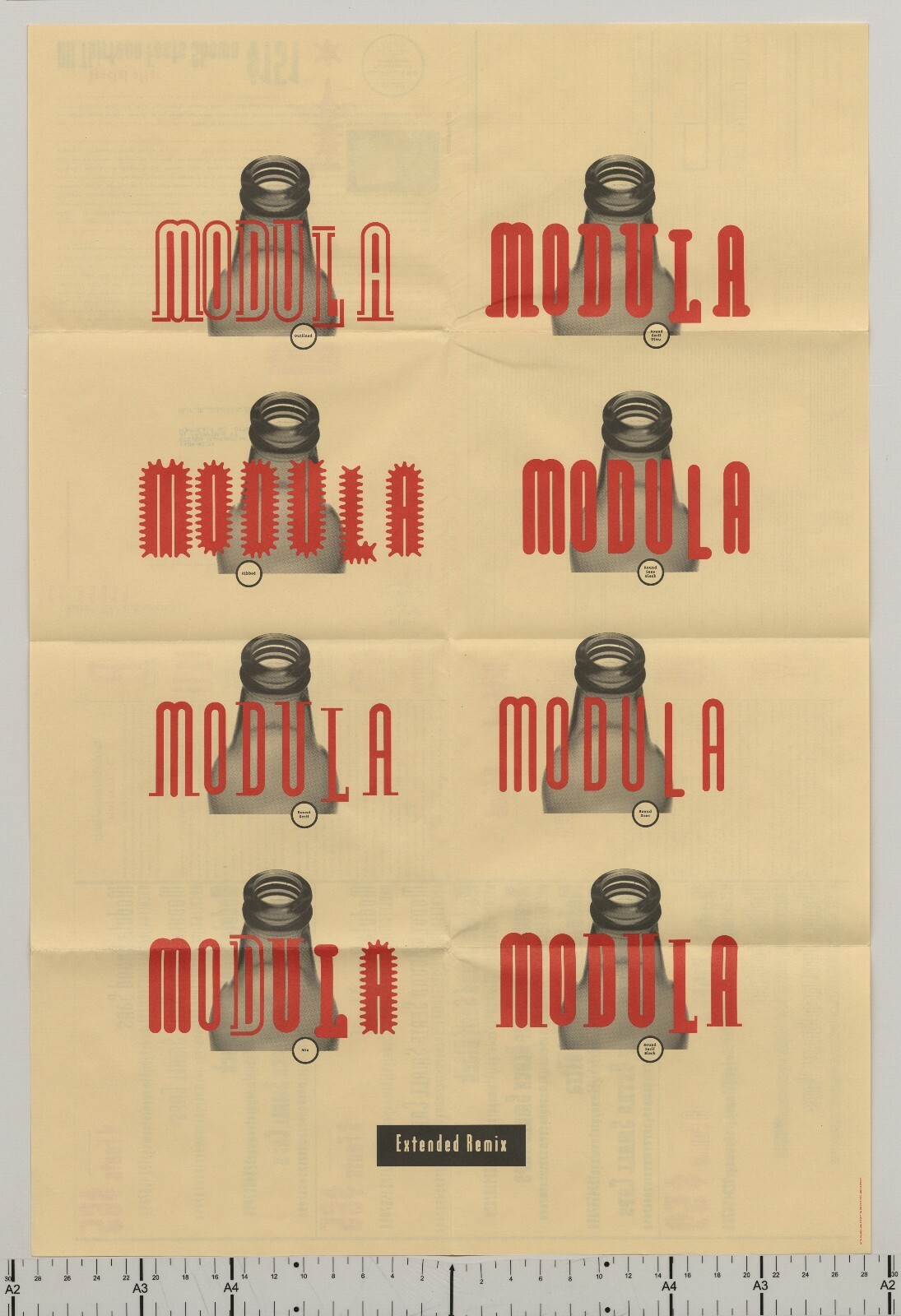 1995 Zuzana Licko MODULA Font EMIGRE POSTER Rudy VanderLans TYPOGRAPHY ...