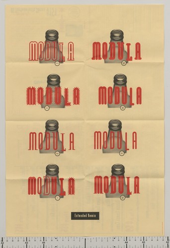1995 Zuzana Licko MODULA Font EMIGRE POSTER Rudy VanderLans TYPOGRAPHY ...