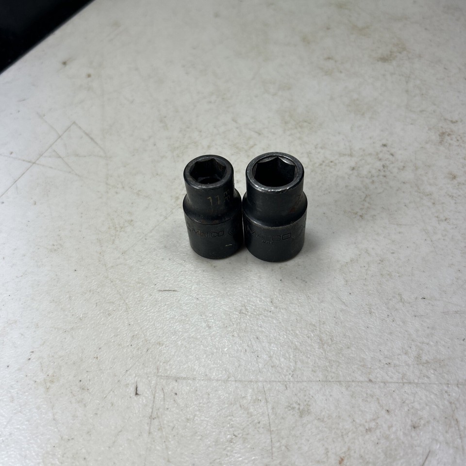 MATCO TOOLS - Lot Of 2 Shallow Impact Sockets, 1/2” Drive,6pt, (11mm ...
