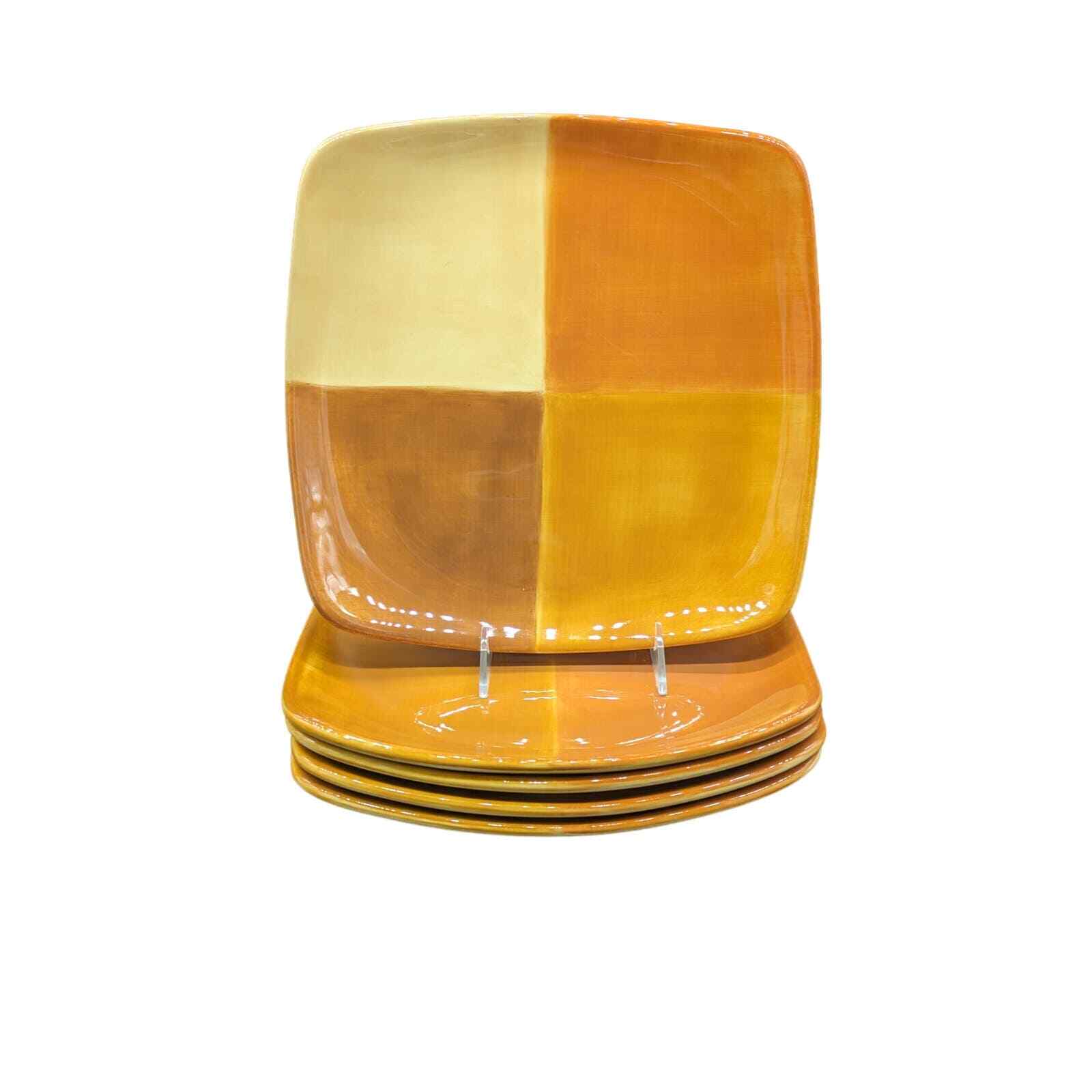 Set of 5 Tabletops Unlimited QUADRETTINI Yellow 11.25" Square Dinner ...