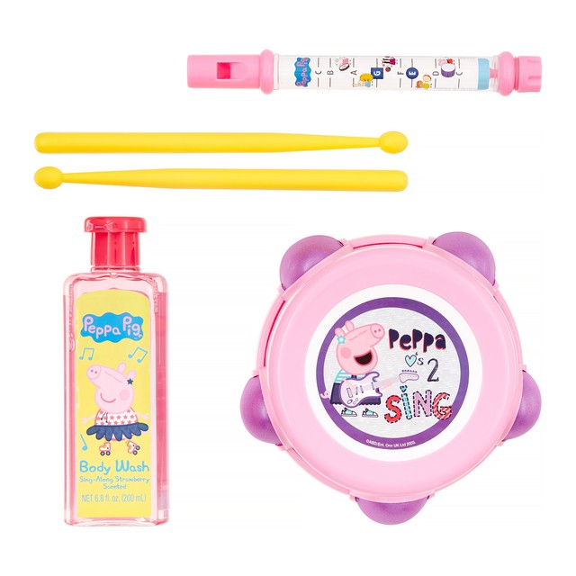 Peppa Pig 4-piece Musical Tub Tunes Bath Set With Drum and Flute ...