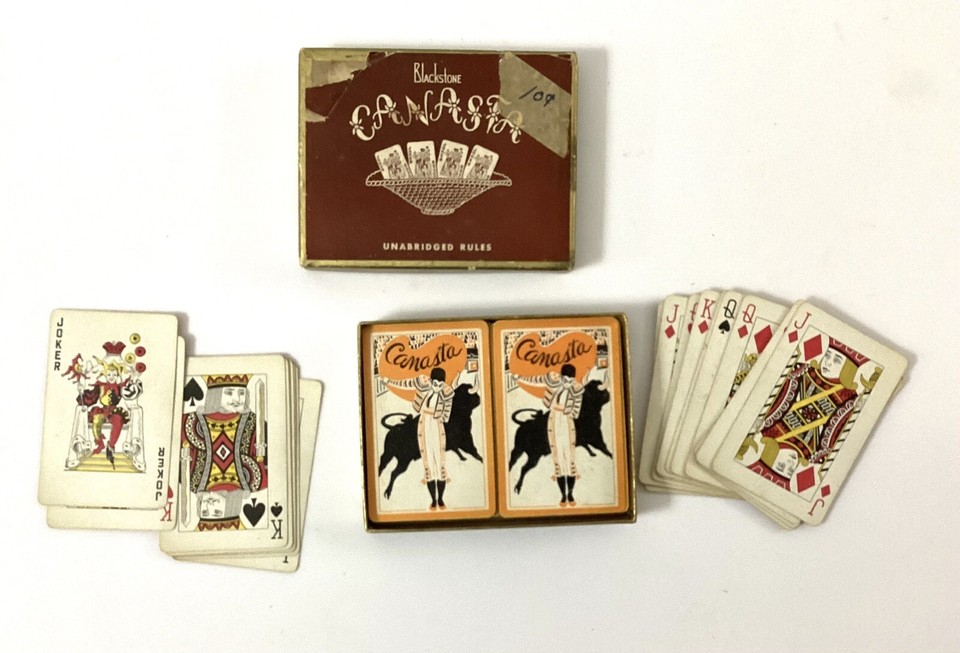 1950’s Canasta Card Game By Blackstone 2 decks 56 cards Made in USA ...