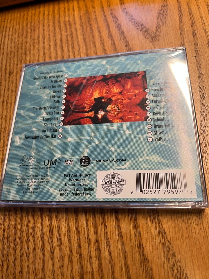 NIRVANA Nevermind CD Remastered + 9 bonus b-side tracks Target Limited ...