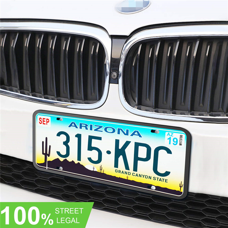 Car USA License Number Plate Holder Frame Black Silicone Rubber Front ...