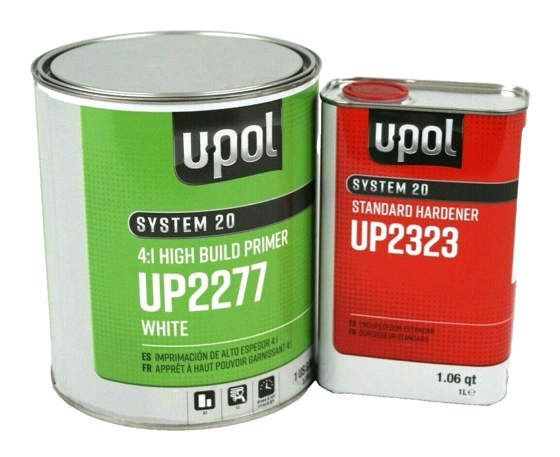 2K Urethane Primer HS Gallon Kit WHITE DTM U-Pol UP2277 W/UP2323 Std ...