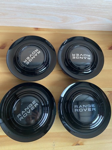 Set Of 4 Range Rover Black Floating Center Caps Forgiato XL Hubcap Rim ...