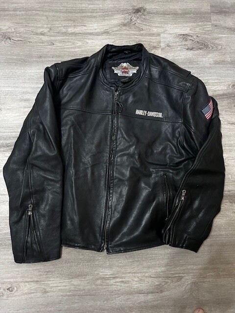 Harley Davidson Genuine Leather American Legend 2XL J… - Gem