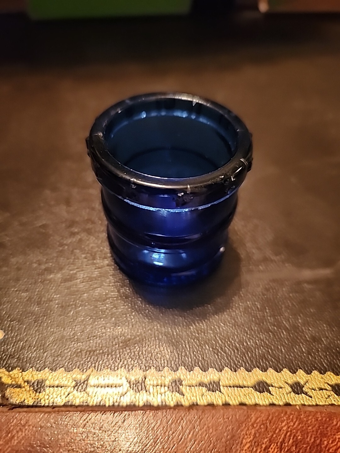 A Heaping Dessert Spoonful Bottle Blue Marked With Numbers 1-12 On Rim ...