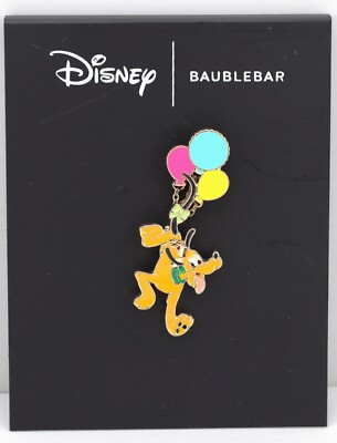 Disney Baublebar Pluto With Bow & Balloons Pin | eBay