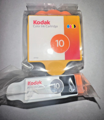 2pk NEW! GENUINE Kodak 10B / 10C 10 Black Color Ink Cartridge 8063299 ...