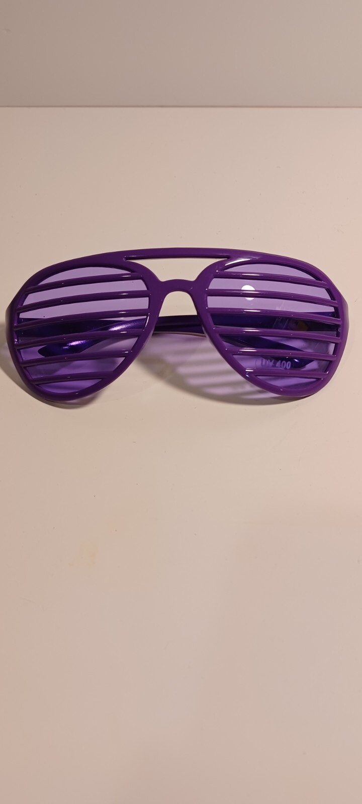 Purple Shutter Shades 80's Retro Slot Glasses Team Halloween Costume ...