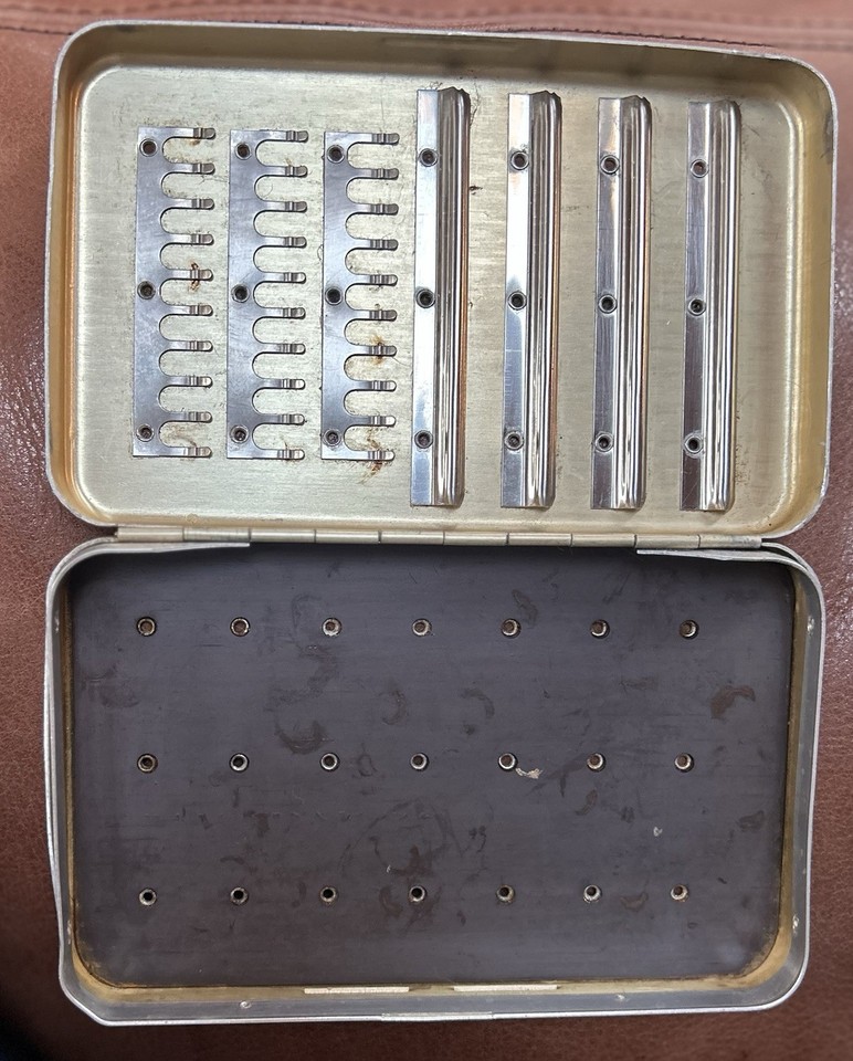 Perrine Fly Box Aluminum Gold #101 Magnetic Bottom For Metal Fishing ...