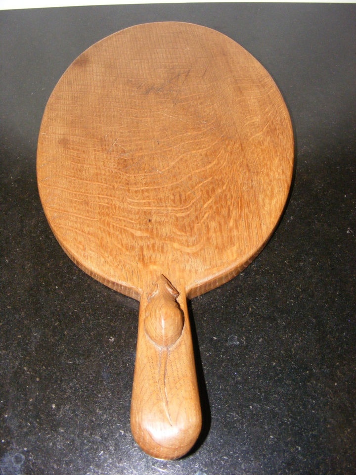 GENUINE ROBERT MOUSEMAN THOMPSON OAK HAND CARVED CHEESE BOARD ( PADDLE ...