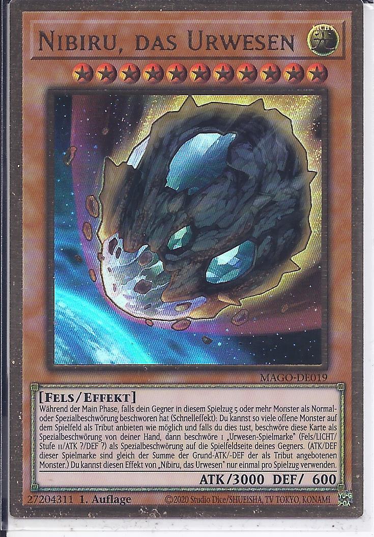 Yu-Gi-Oh! MAGO-DE019 Nibiru, das Urwesen 1.Auflage Premium Gold Rare | eBay