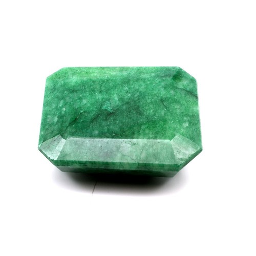 329Ct Natural Green Emerald Rectangle Faceted Gemstone | eBay UK