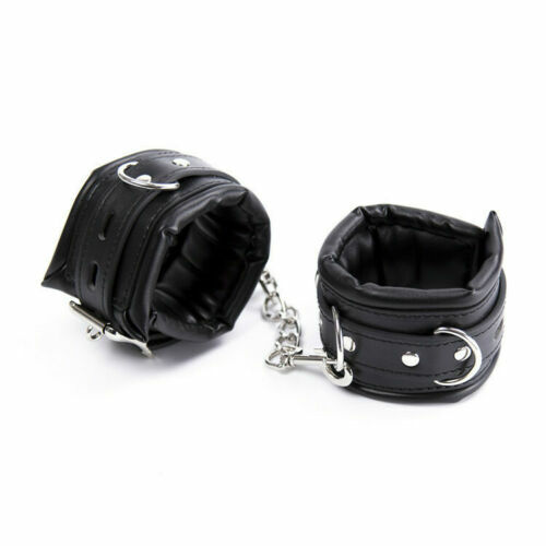 Handcuffs Ankle Cuffs PU Leather Wrist Cuffs Adults Role Play Games ...