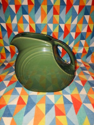 Fiestaware Sage Disk Pitcher Fiesta Small Retired Green 28 oz Disc ...