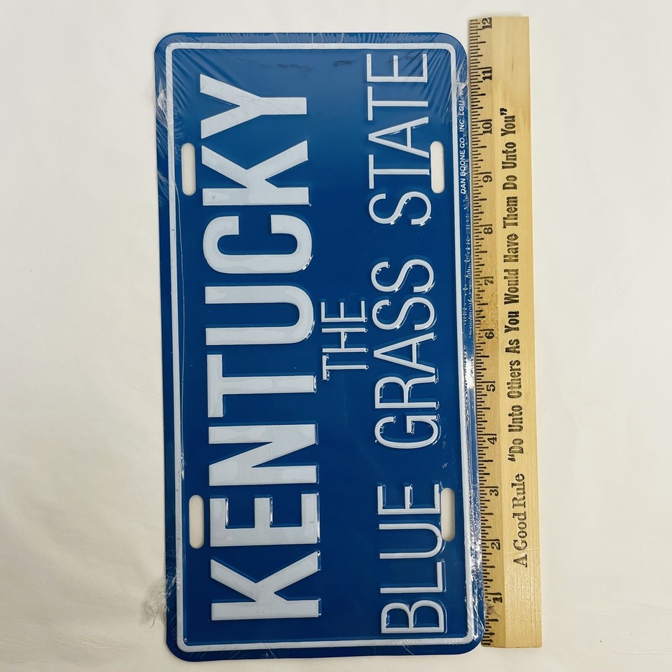 NOS True Vintage Kentucky The Blue Grass State Booster License Plate ...