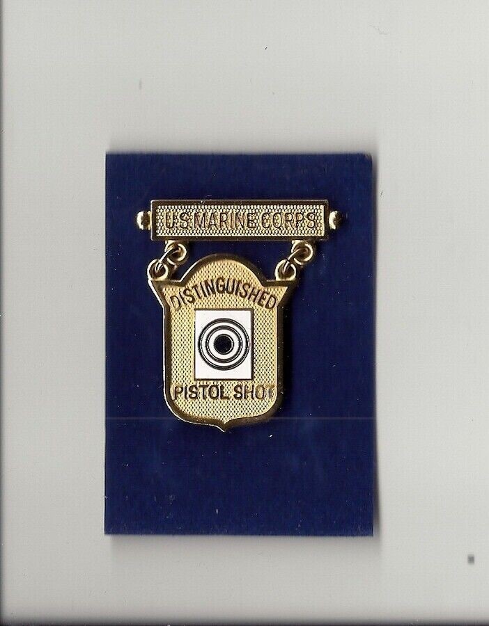 USMC Marine Corps USMC Distinguished Pistol Shot badge in gold | eBay