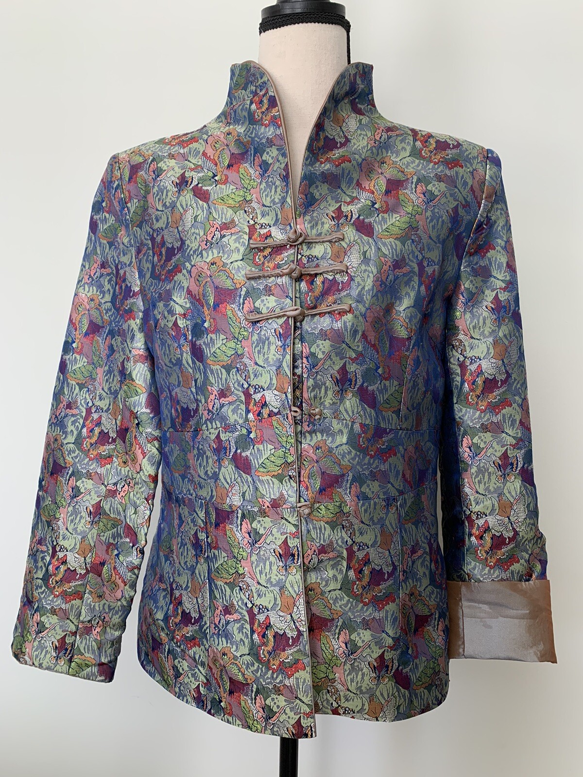 Asian China Jacket Blazer Butterfly 🦋 Frog Closures … - Gem