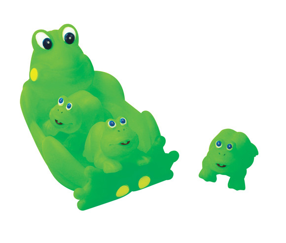 Floating Bath Tub Toy Playmaker Toys Rubber Frog Family Bathtub Pals ...