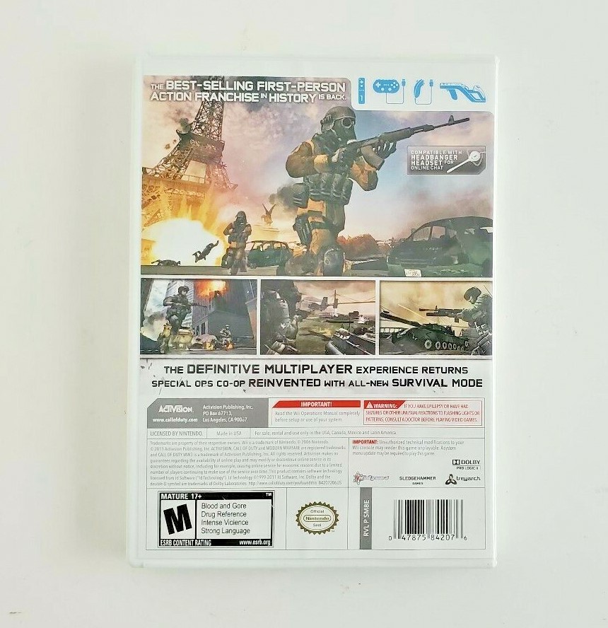 Call Of Duty Modern Warfare 3 Wii Cover