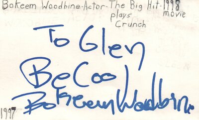 Bokeem Woodbine Actor All The Rage Ray Movie Autographed Signed Index ...