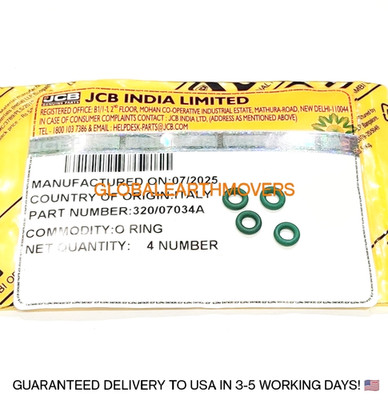 JCB BACKHOE - GENUINE JCB O RINGS FOR JCB 444 ENG, SET 4 PCS. (PART ...