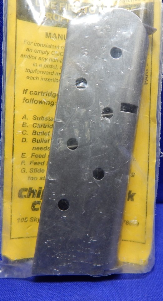 Chip McCormick Match Grade 1911 Full Size .45 ACP 7 Round Magazine ...