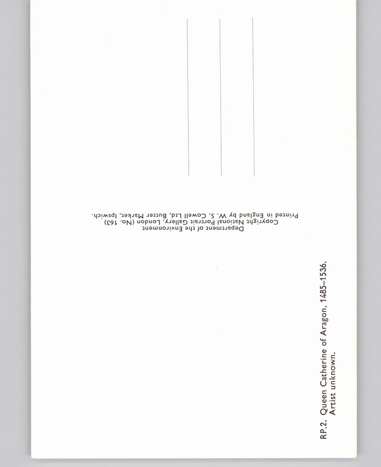 Queen Catherine of Aragon Portrait Postcard 1485-1536 | eBay